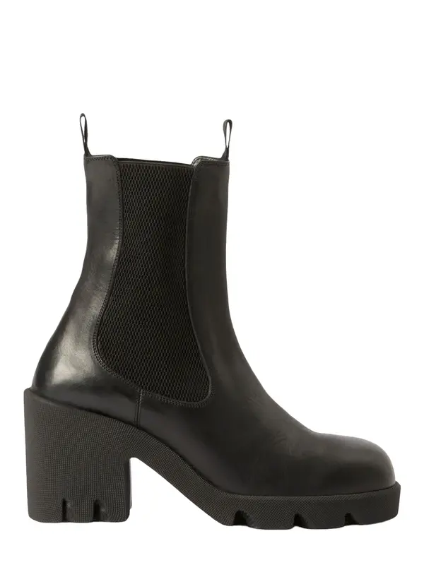 Burberry Leather Chelsea Boots - Black