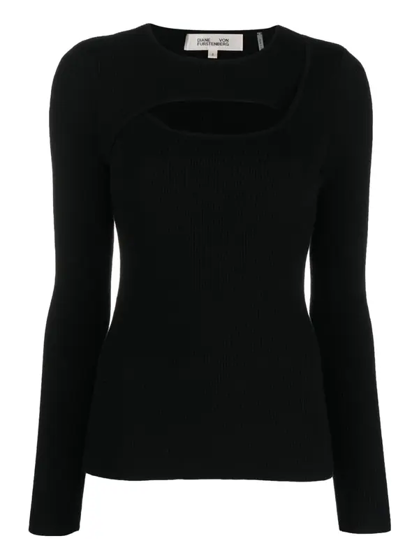 Diane Von Furstenberg Cut-out Top - Black