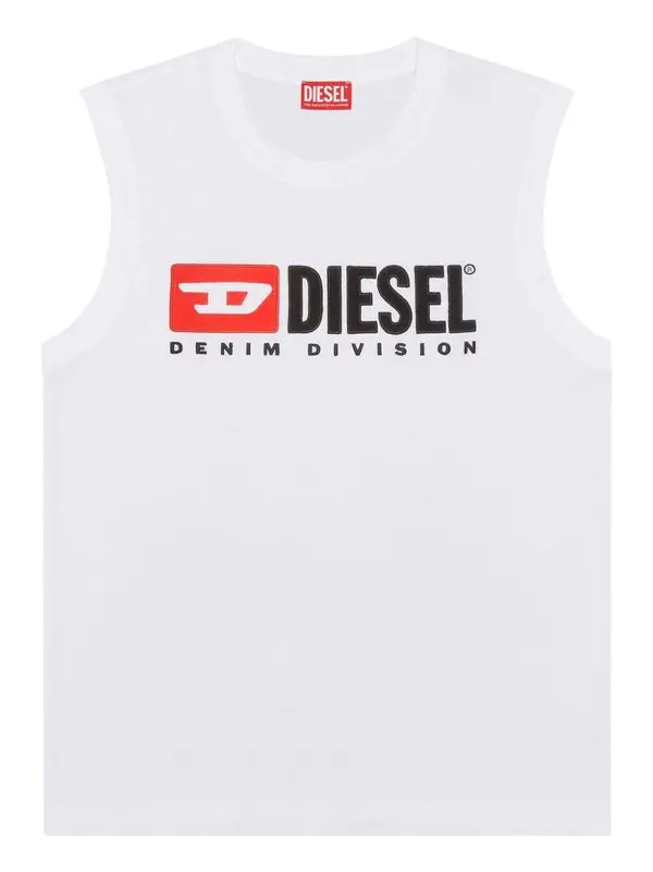 DIESEL T-isco-div Cotton Tank Top - White