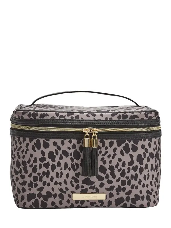 TARTAN + TWINE Cheetah Charm Deluxe Train Case - One-color