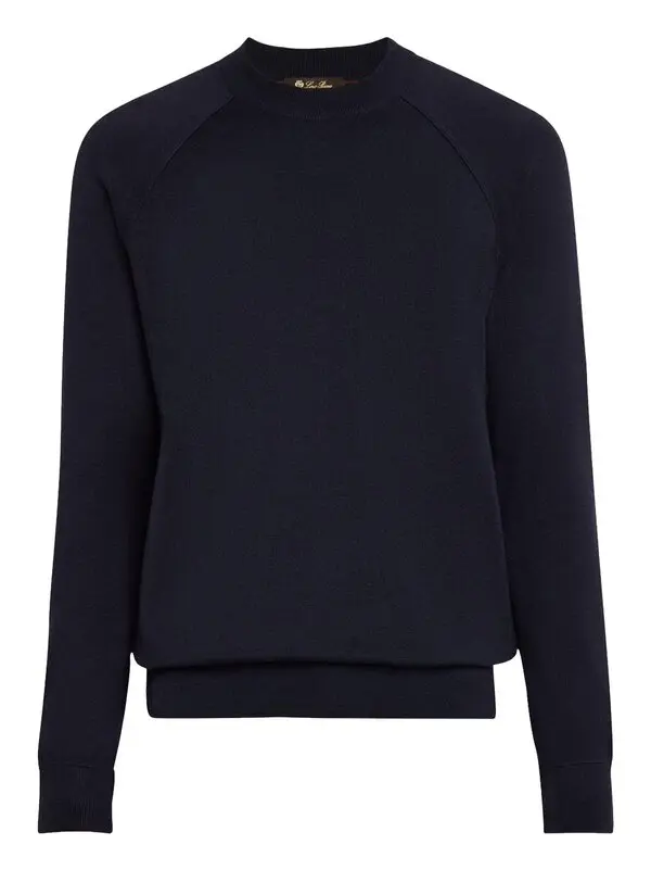 Loro Piana Girocollo Balfour Crewneck Sweater - Blue/navy