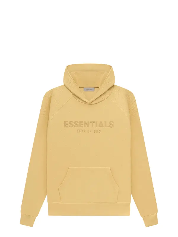 Fear Of God Waffle Raglan Hoodie 'light Tuscan - Yellow
