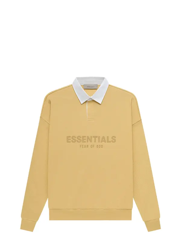 Fear Of God Waffle Henley Rugby - Yellow