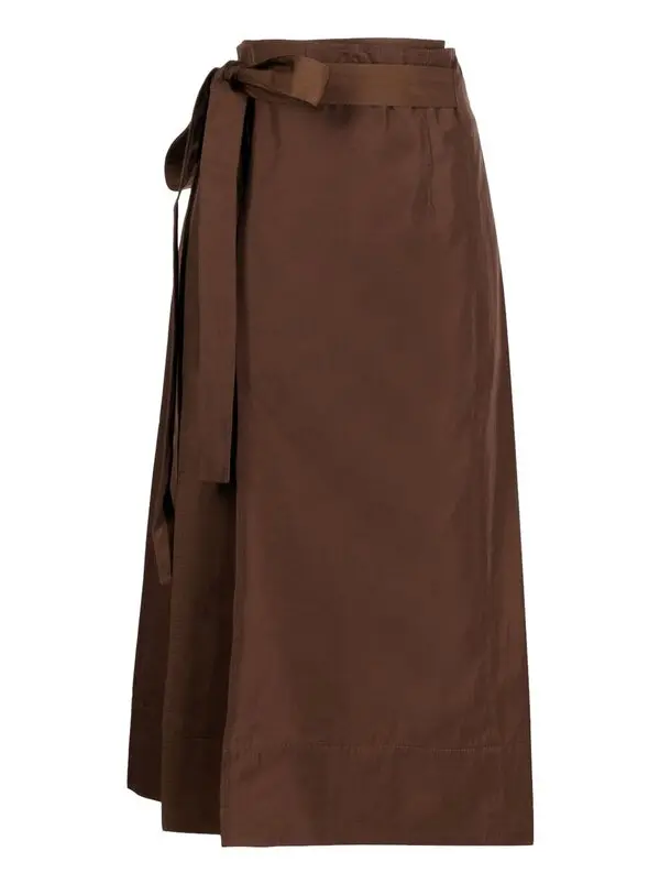 REJINA PYO Isra Wrap Midi Skirt - Brown