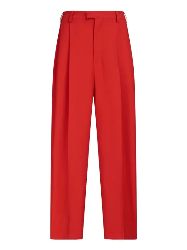 Marni Tropical Tailored Trousers - Red