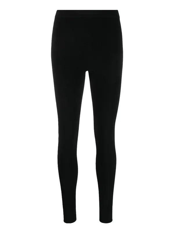 Rabanne Logo-waistband Leggings - Black