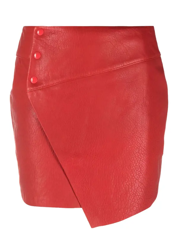 Zadig&Voltaire Junko Cuir Leather Miniskirt - Red