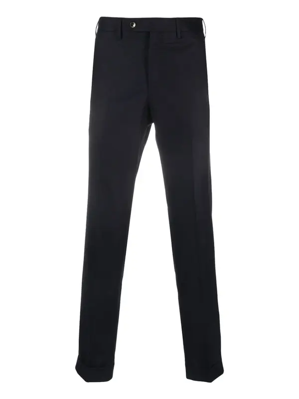 PT TORINO Mid-rise Tailored Trousers - Blue