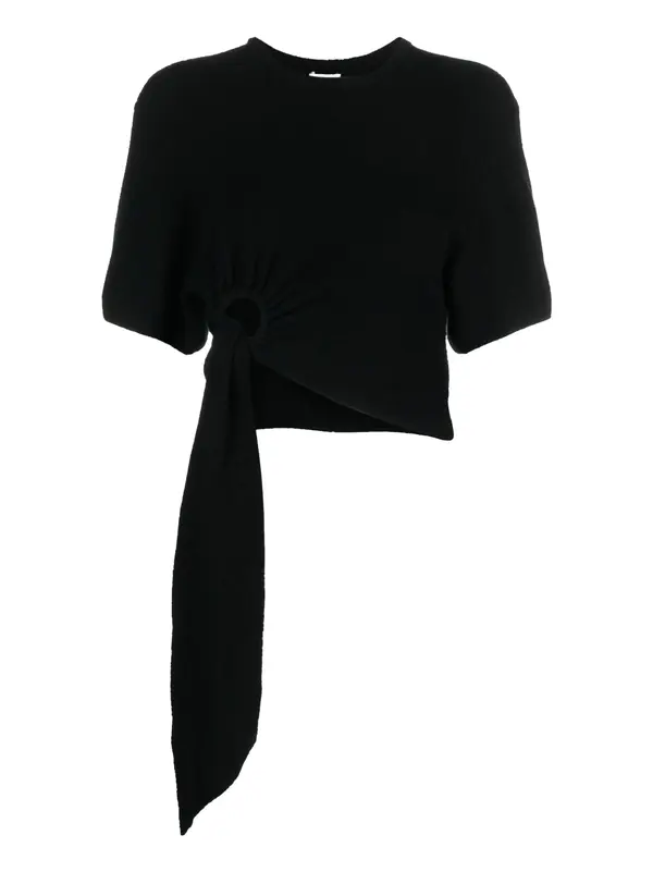 Nanushka Davita Terrycloth Top - Black