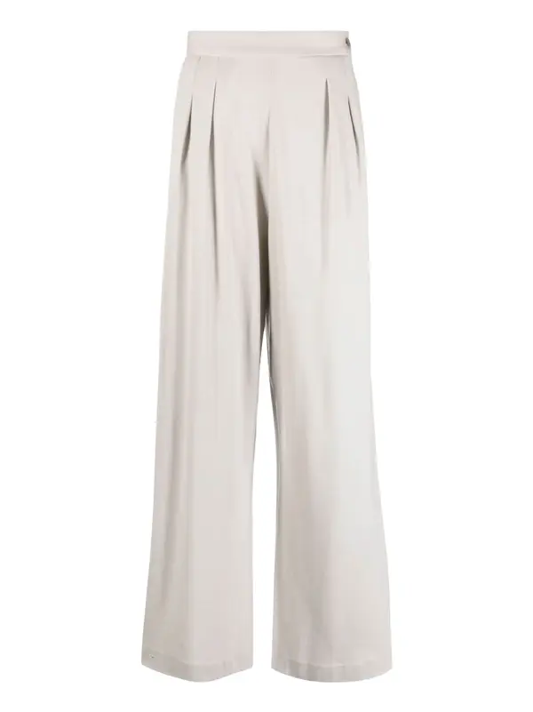 Fabiana Filippi Pleated Wool Trousers - Neutrals