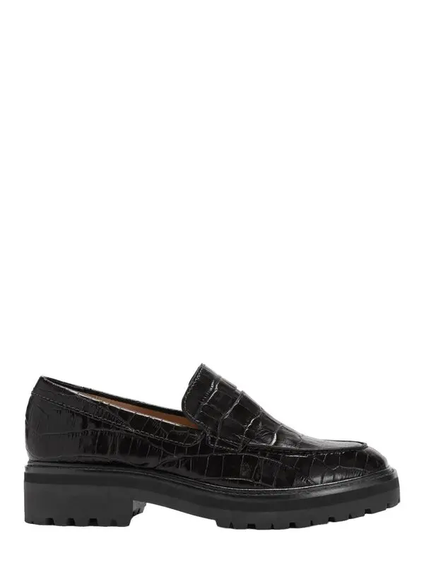 Everlane Lug Loafer - Black Crocodile