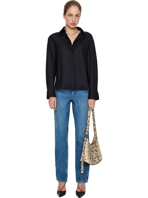 REFORMATION Oversized Shirt - Black