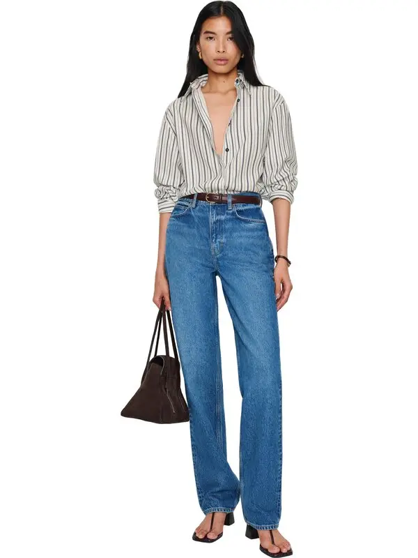 REFORMATION Oversized Shirt - Blue
