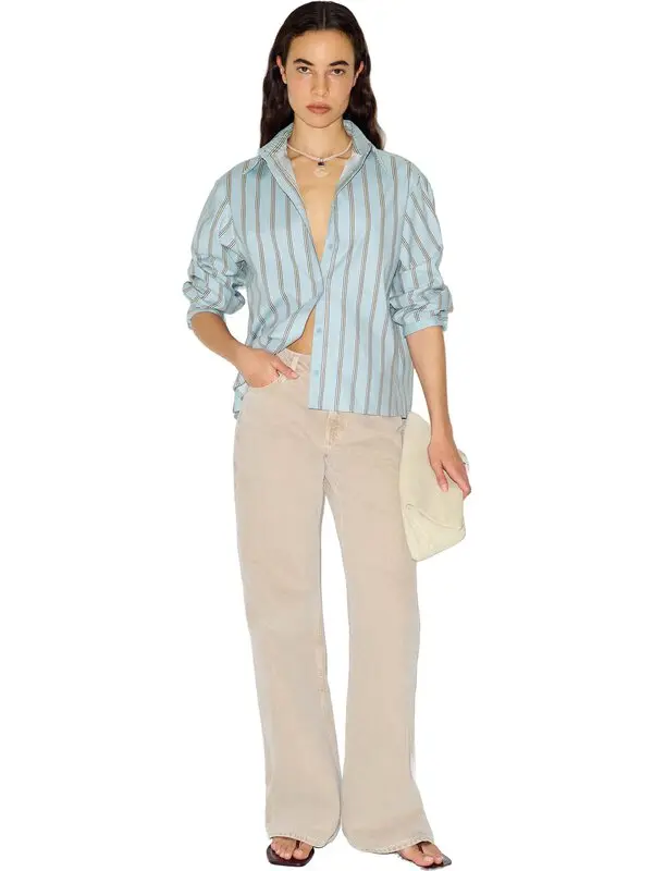 REFORMATION Andy Oversized Shirt - Blue