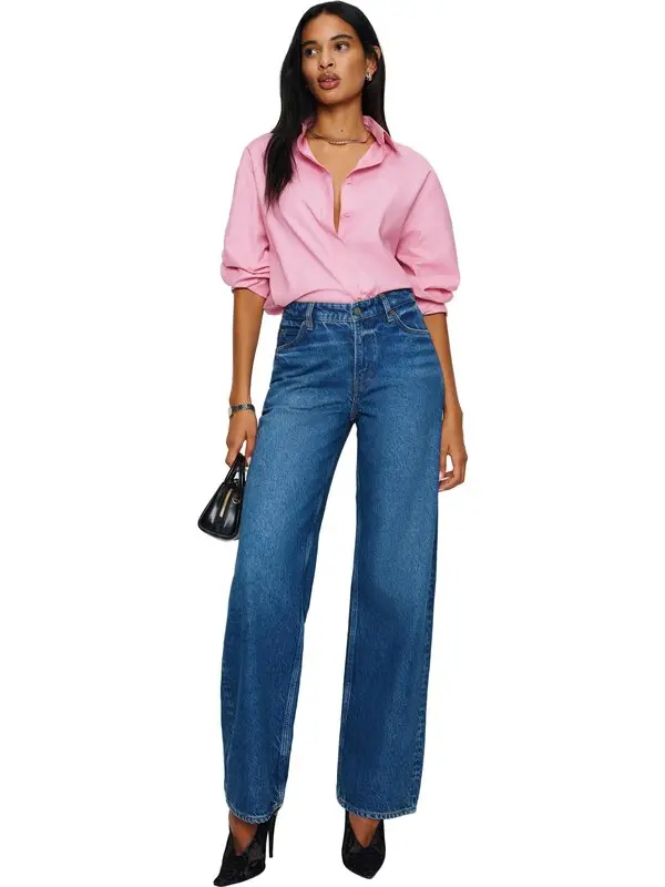 REFORMATION Oversized Shirt - Pink