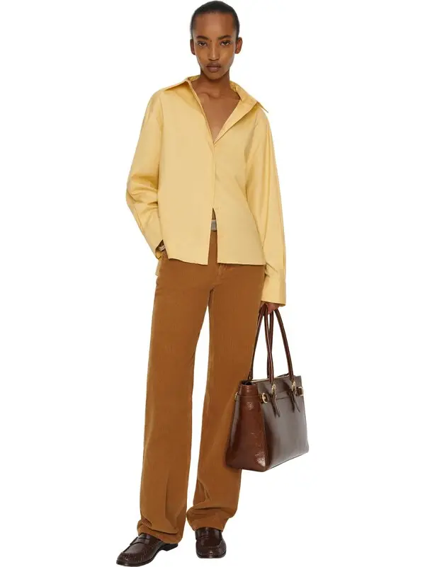 REFORMATION Andy Oversized Shirt - Yellow