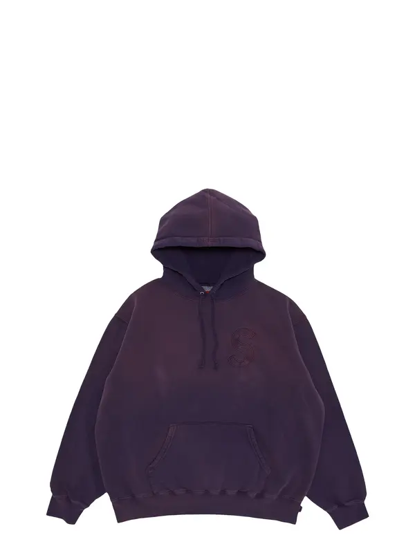 Supreme Overdyed S Logo Hooded Sweatshirt - Purple