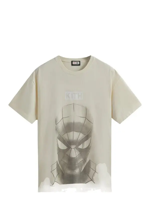 Kith For Spider-man Vigilante Vintage Tee 'sandrift - Cream