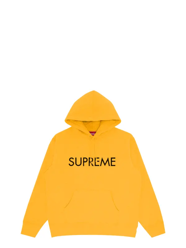 Supreme Capital Hooded Sweatshirt - Yellow