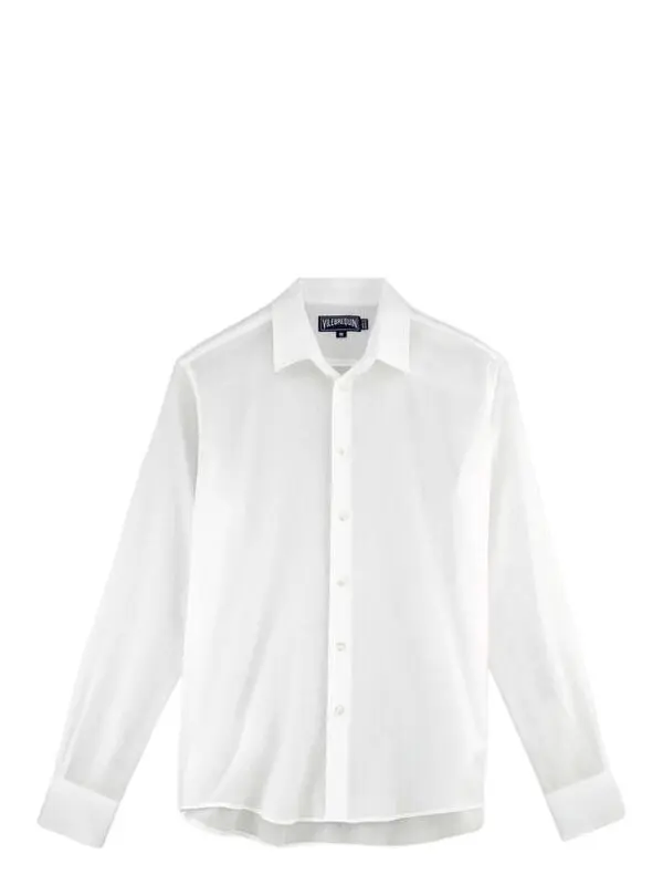 Vilebrequin Cotton Voile Shirt Caracal - White