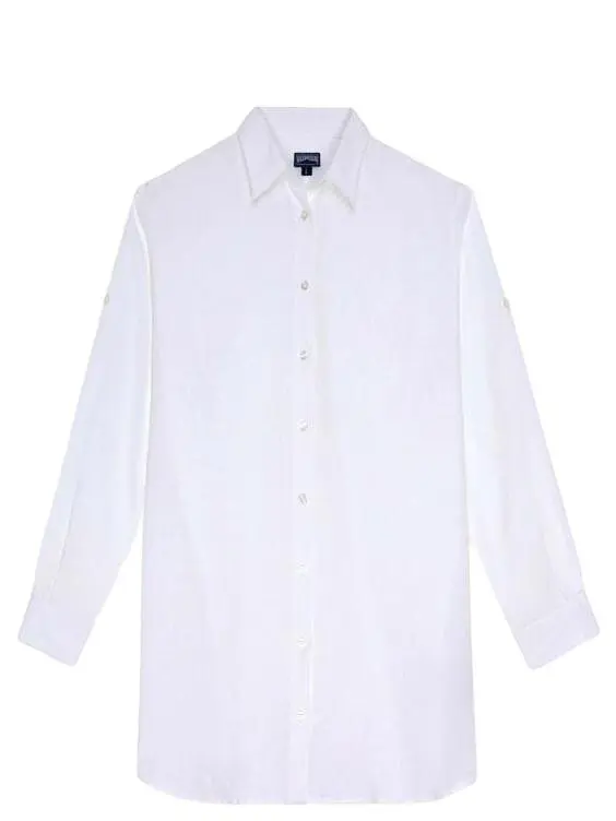 Vilebrequin Fragance Linen Shirt Dress - White