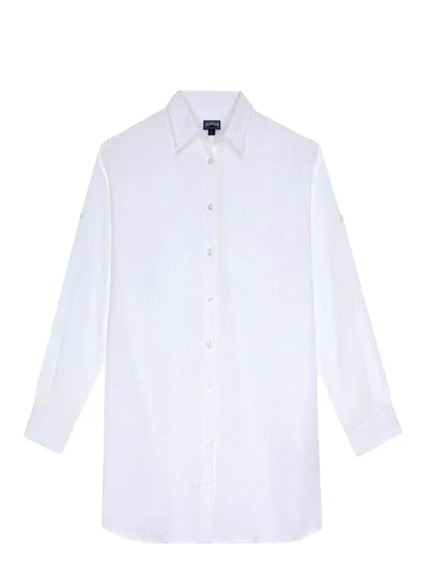 Vilebrequin Long Sleeve Linen Shirt - White
