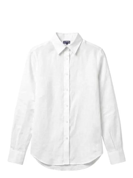 Vilebrequin Long Sleeve Linen Shirt - White