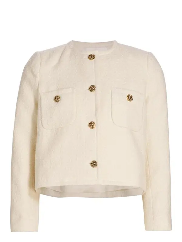 Ba&sh Meredith Tweed Cotton-blend Jacket - Ecru