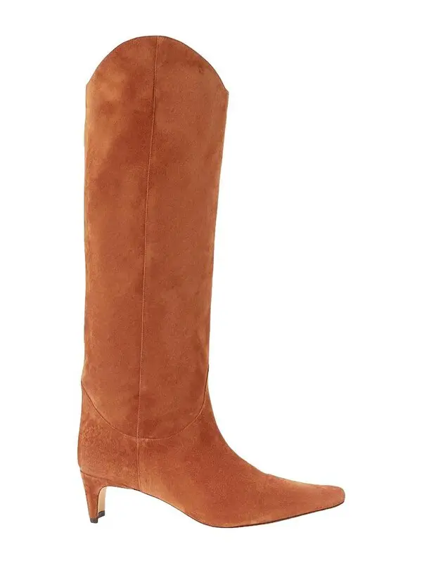 Staud Western Suede Wally Boots - Tan