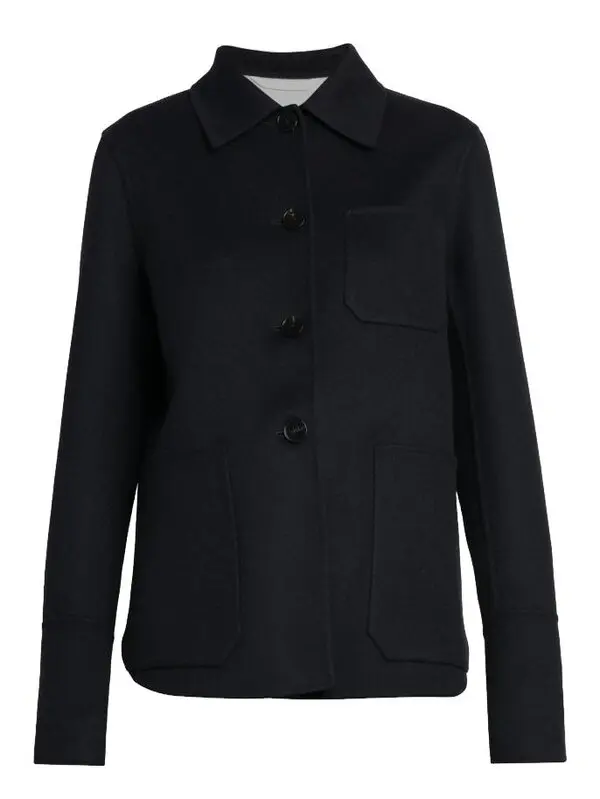 JIL SANDER Cashmere Shirt Jacket - Navy