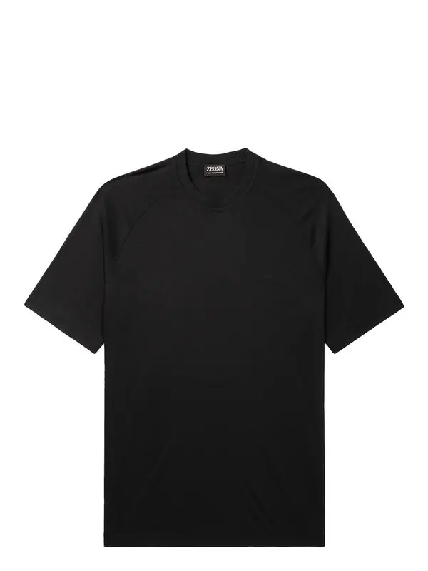 Zegna High Performance™ Wool-jersey T-shirt - Black