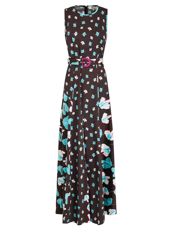 Diane Von Furstenberg Elliot Floral-print Maxi Dress - Dark Brown