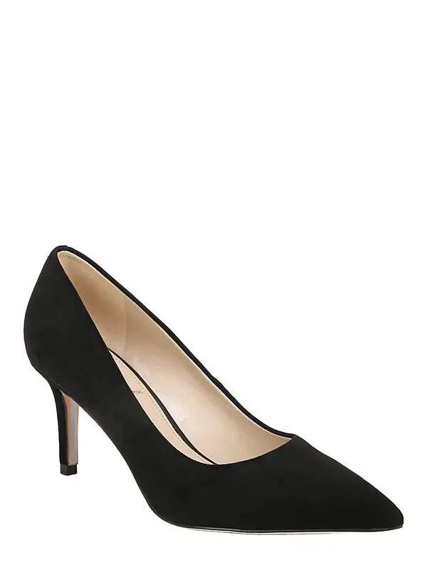 Sam Edelman Vienna Pointed Toe Mid-heel Pumps - Black