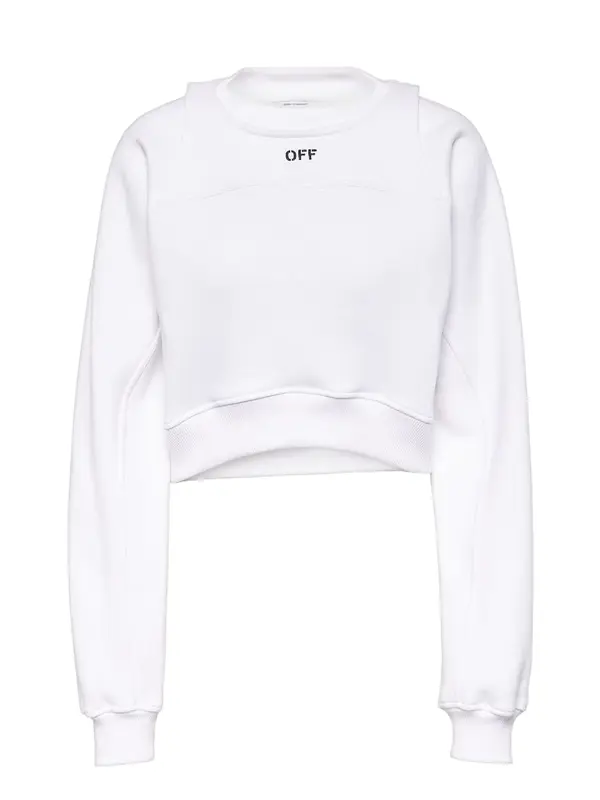 Off-White Logo Cotton-blend Sweatshirt - Black