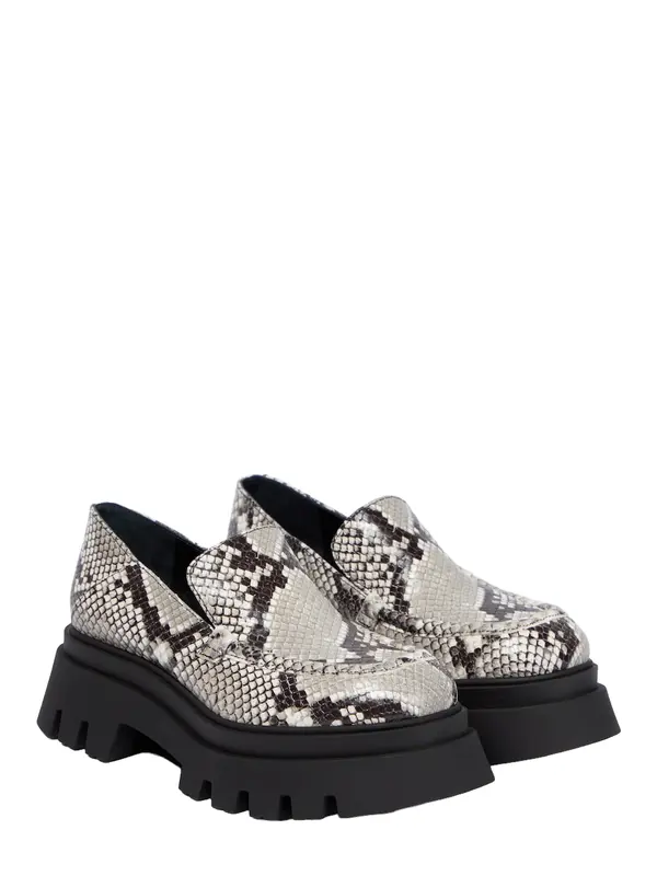 Dorothee Schumacher Printed Leather Platform Loafers - Multicoloured