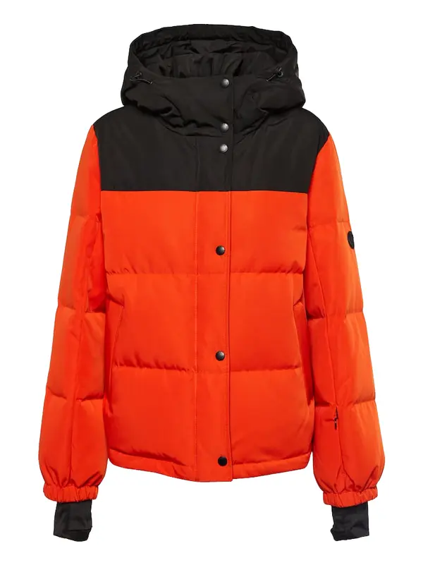 YVES SALOMON Hooded Ski Down Jacket - Red