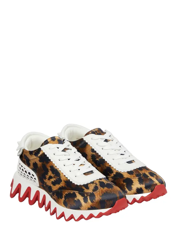 CHRISTIAN LOUBOUTIN Loubishark Leopard-print Sneakers - Multicoloured