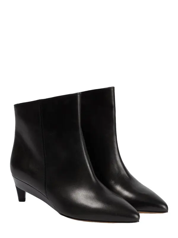 Isabel Marant Étoile Deyan Leather Ankle Boots - Black