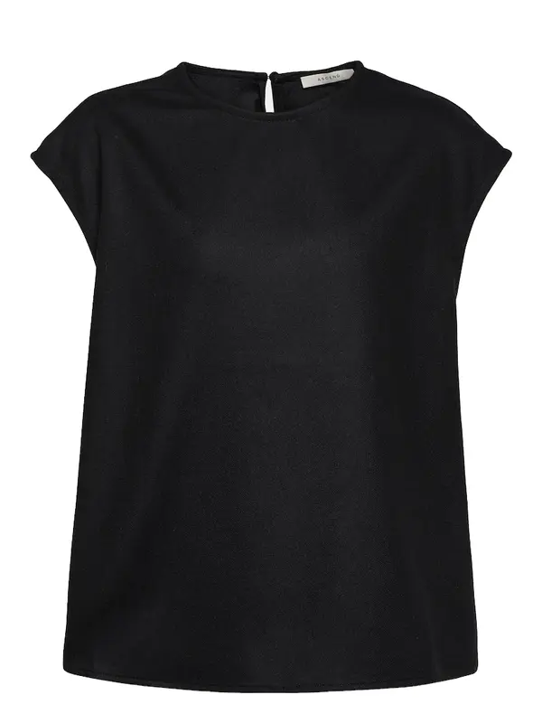 Asceno Dasha Linen Top - Black