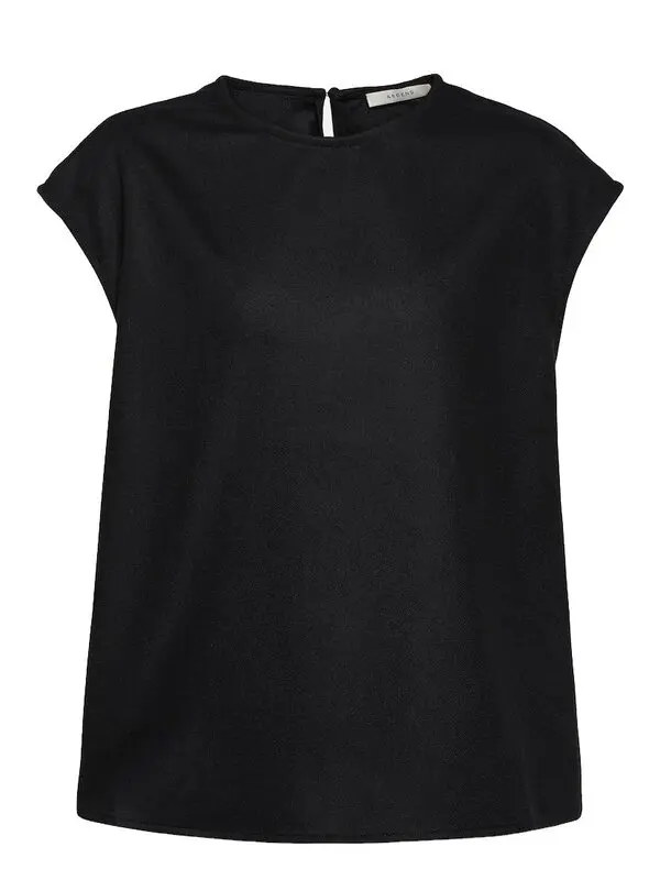 Asceno Dasha Linen Top - Black