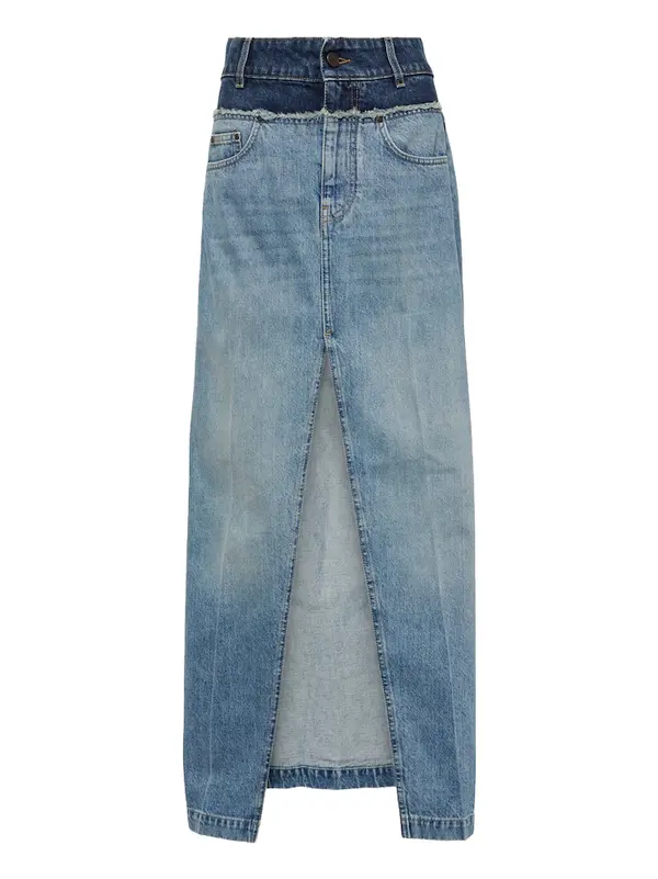 Stella McCartney Denim Maxi Skirt - Blue