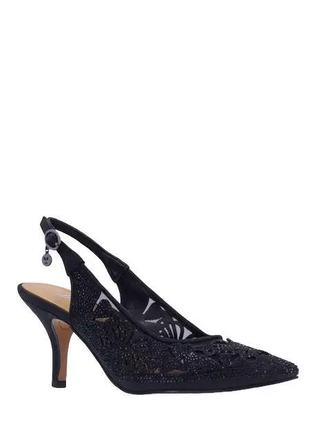 J. Reneé Vanani Pointed Toe Slingback Pumps - Black