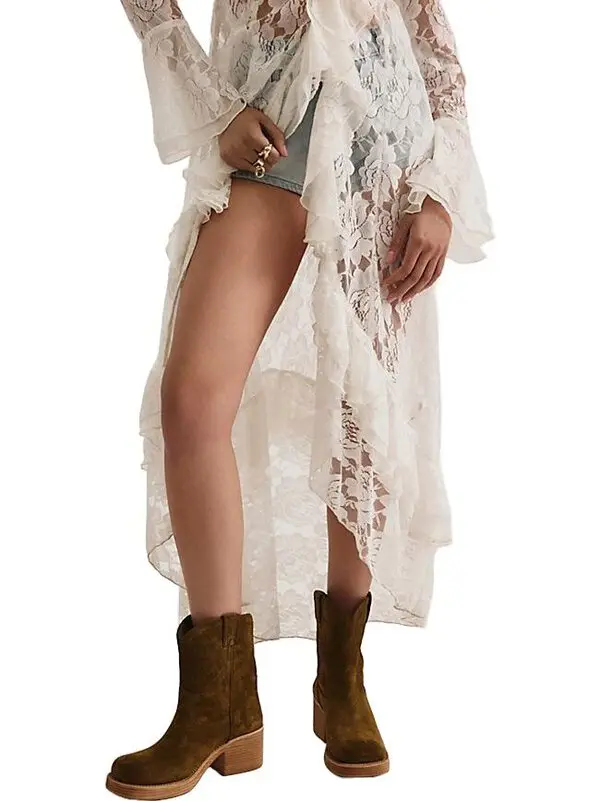 Jeffrey Campbell Sleepy Cowboy Ankle Boots - Khaki Suede