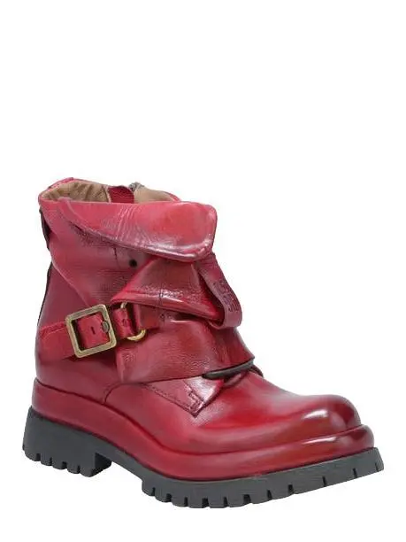 A.S.98 Drakie Leather Booties - Cranberry