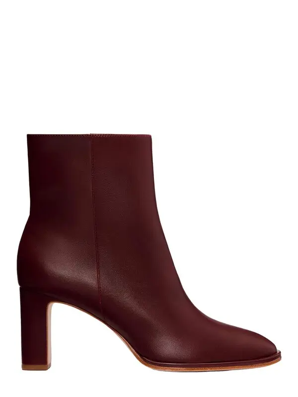 REFORMATION Gillian Ankle Boots - Red