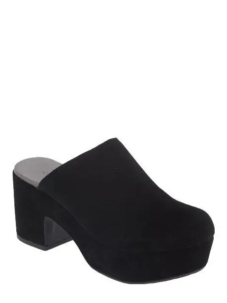 CHOCOLAT BLU Ginette Platform Clog - Black Suede