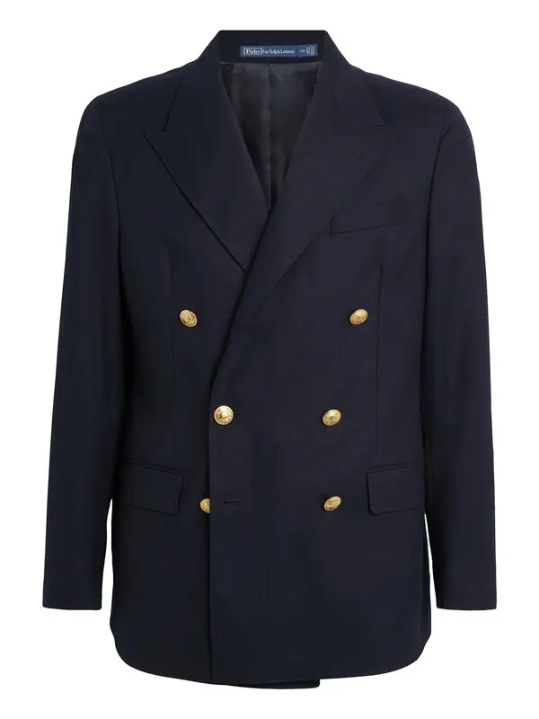 Polo Ralph Lauren Wool Double-breasted Blazer - Navy