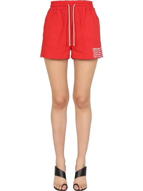 DEPARTMENT 5 Logo Print Shorts - Red