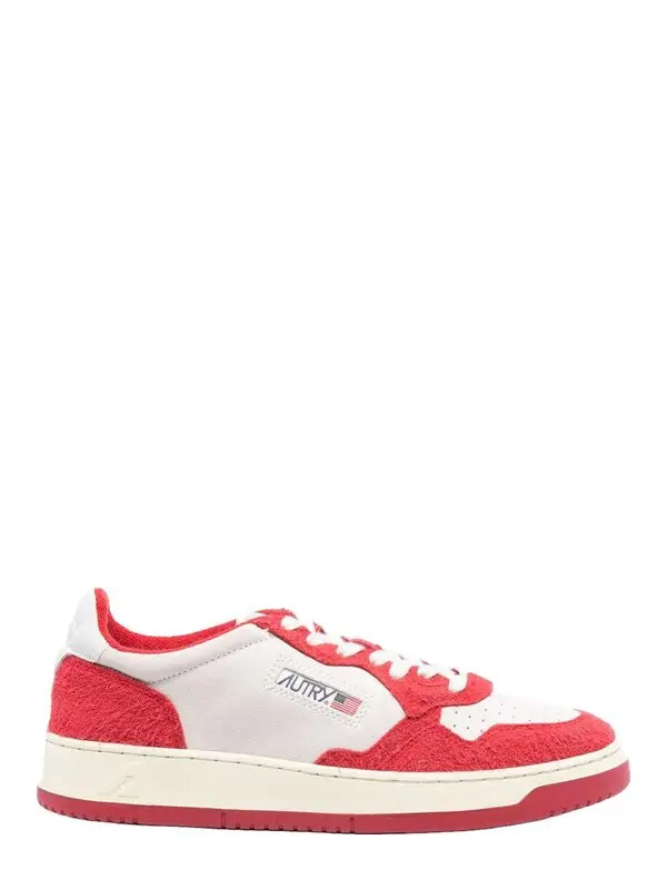 AUTRY Medalist Low Suede And Hair Sneakers - Red