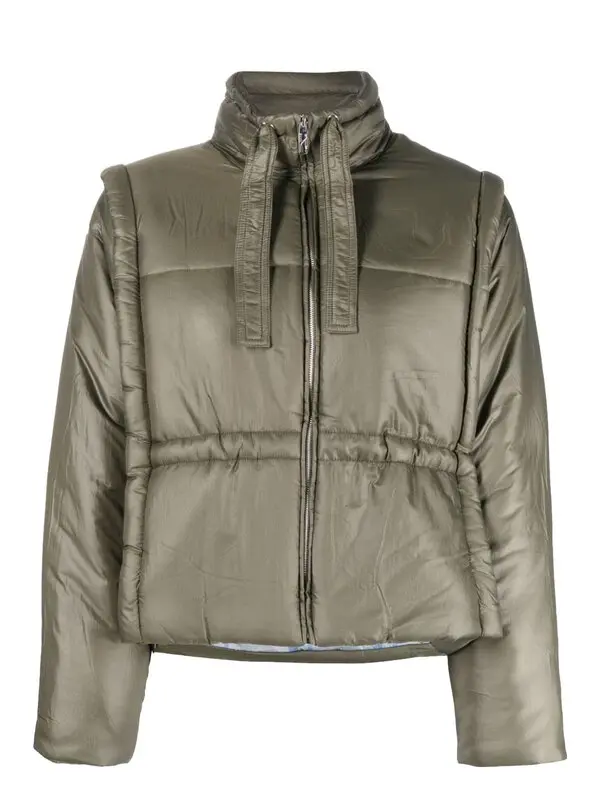 GANNI High-neck Padded Jacket - Green